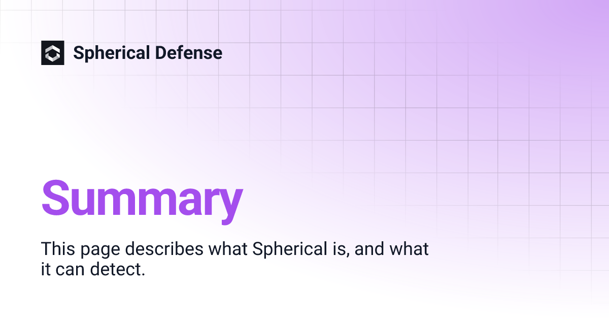 Summary | Spherical Defense
