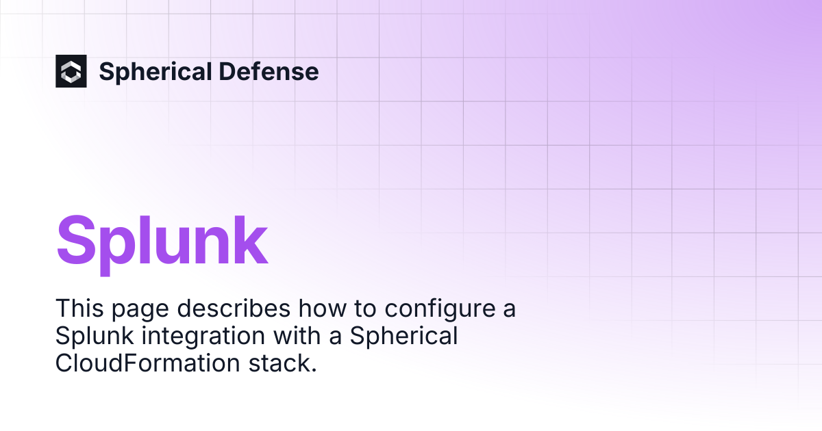 Splunk | Spherical Defense